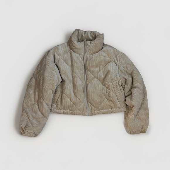 Love Tree | Jackets & Coats | Love Tree Corduroy Puffer Cropped Jacket ...